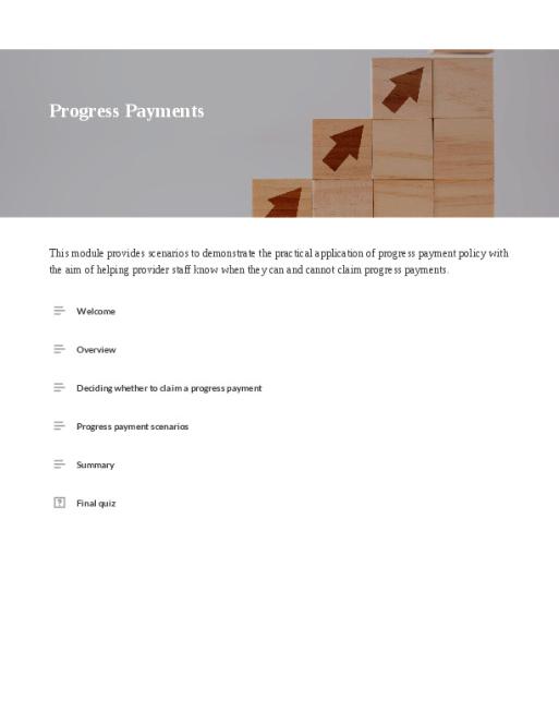 Workforce Australia - Progress Payments training module - Department of Employment and Workplace ...